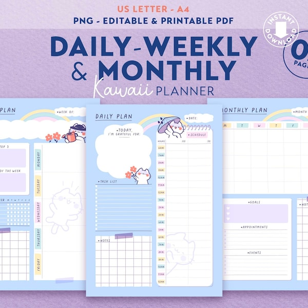 School Kawaii Planner - Etsy