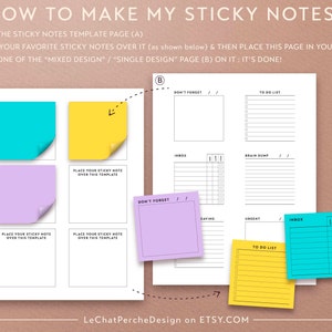 Minimalist Home Management Sticky Notes, 3x3 Planner Cards (PDF) - Etsy