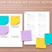 Sticky Notes Perpetual MONTHLY CALENDAR Printable, 3 X 3, Desk Calendar ...