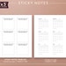 Sticky Notes Perpetual MONTHLY CALENDAR Printable, 3 X 3, Desk Calendar ...