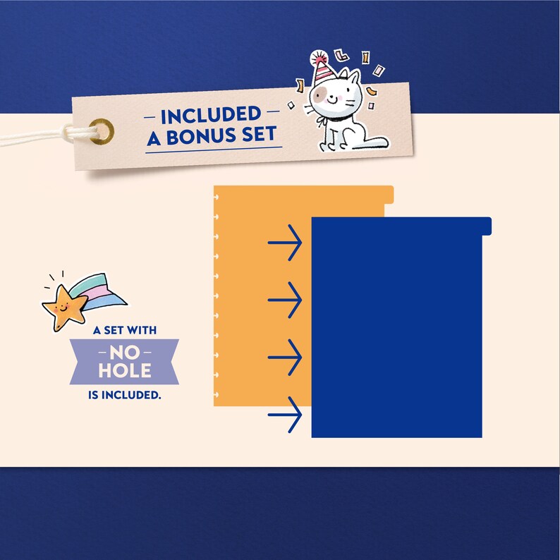 4 Bottom Tab Dividers for LETTER Size Disc Bound Planner Die - Etsy