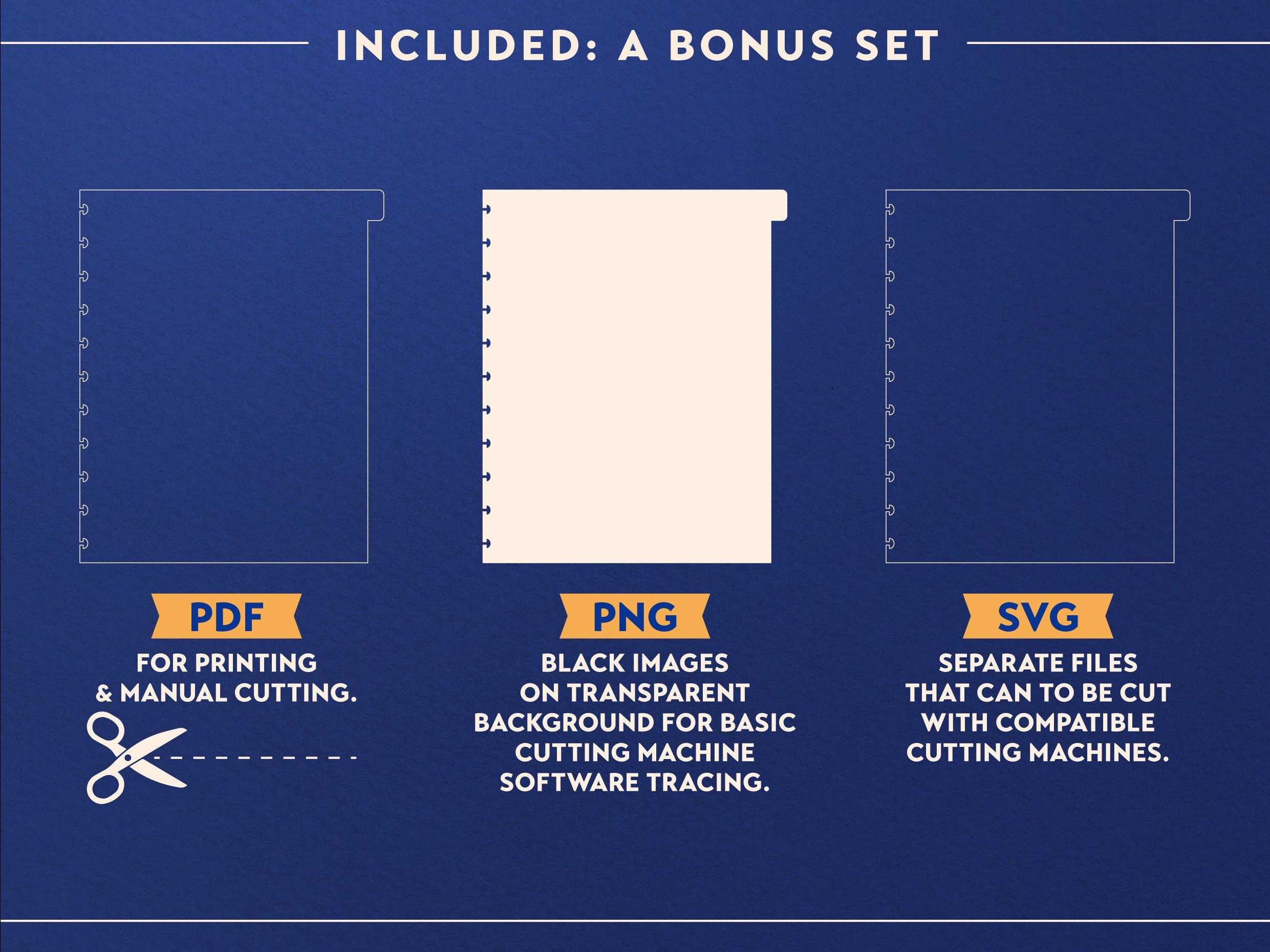 12 Side Tab Dividers for LETTER Size Disc Bound Planner, Die Cutting ...