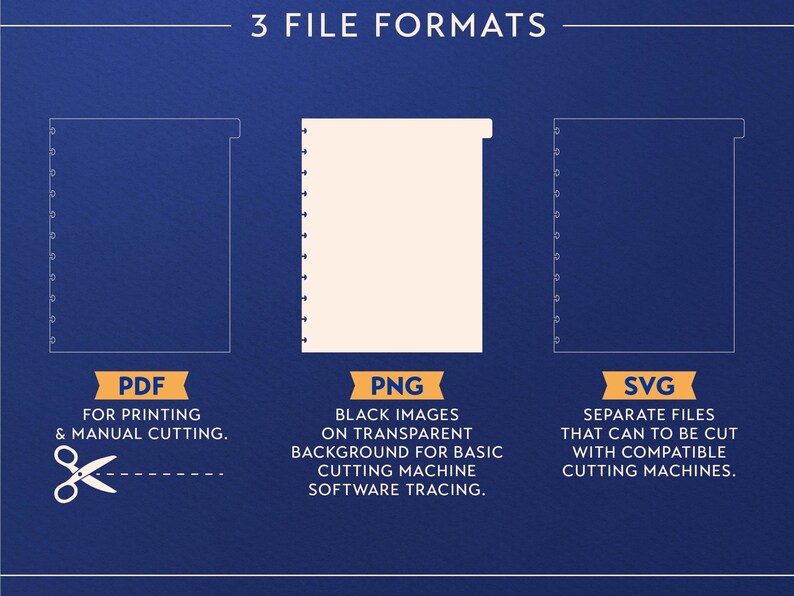 4 Bottom Tab Dividers for LETTER Size Disc Bound Planner, Die Cutting ...