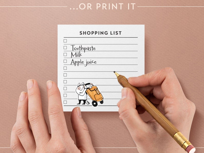 Minimalist 3x3 Sticky Notes, Planner Cards (PDF, PNG) - Etsy
