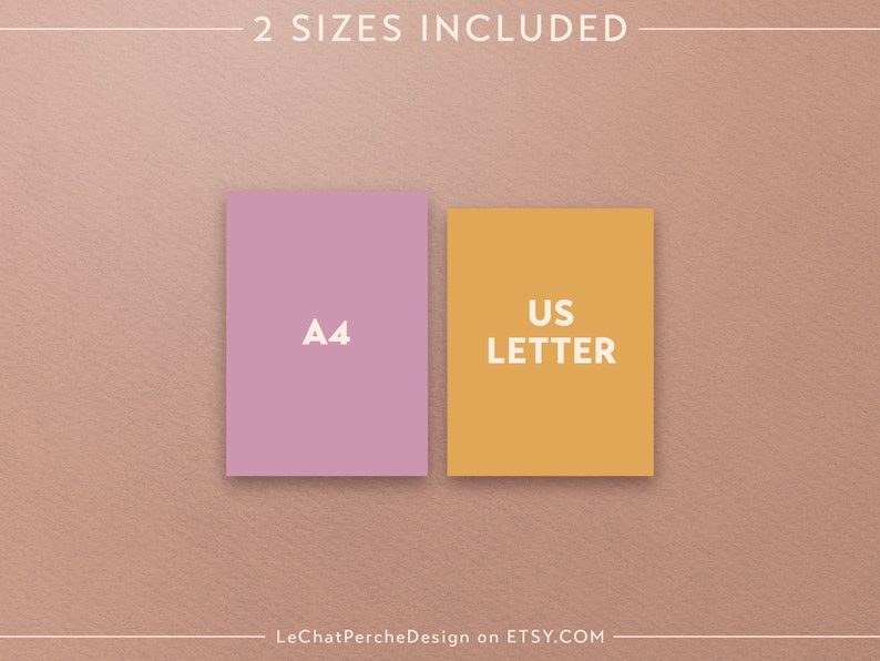 Minimalist 3x3 Sticky Notes, Planner Cards (PDF, PNG) - Etsy