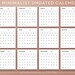 Sticky Notes Perpetual MONTHLY CALENDAR Printable, 3 X 3, Desk Calendar ...