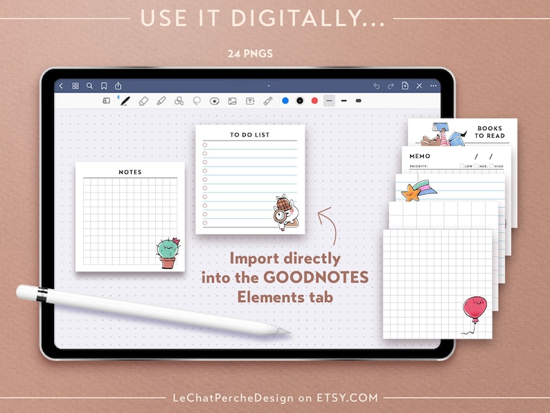 Sticky Notes Fun Drawing Printable, 3 X 3, Cute Notes, Planner Cards ...