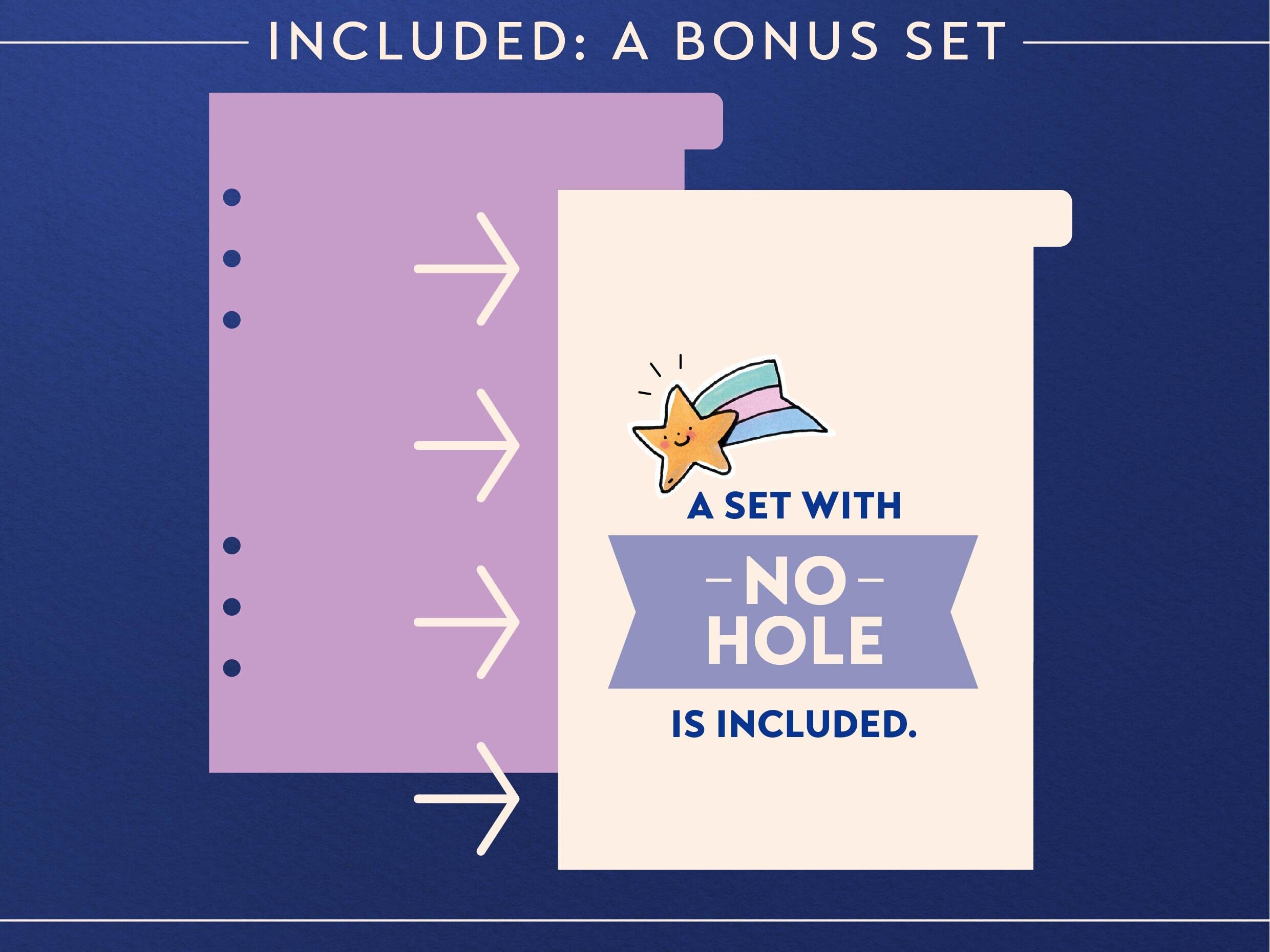 04 Top Tab Dividers for A5 Size Planner, Die Cutting Files Set Pdf, Png ...