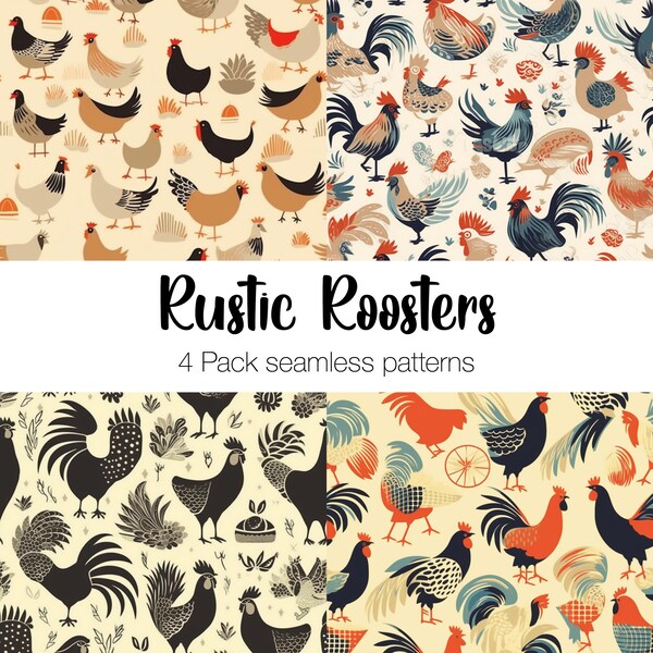 Rooster Wallpaper - Etsy