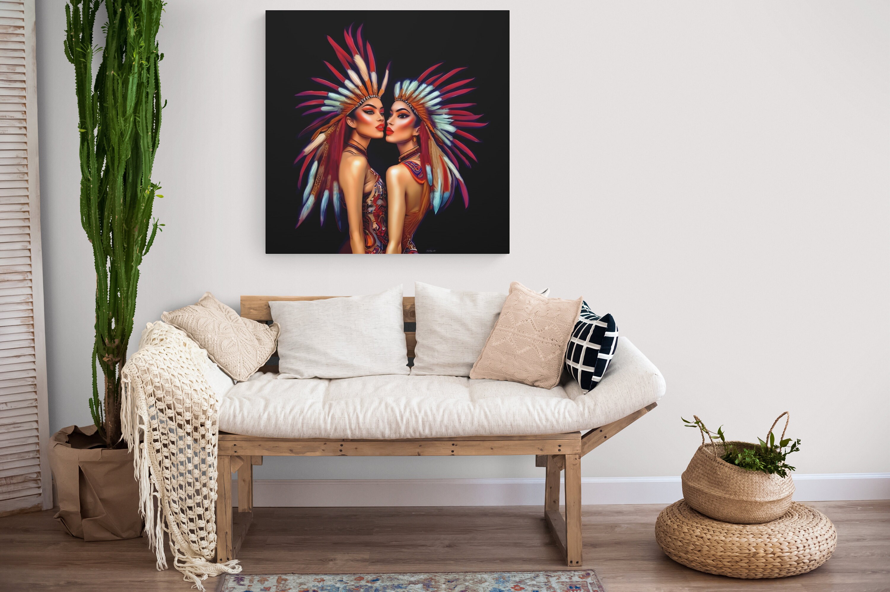 Native American Women, Indian Princess, Wall Art, Wall Art Canvas, Wall ...
