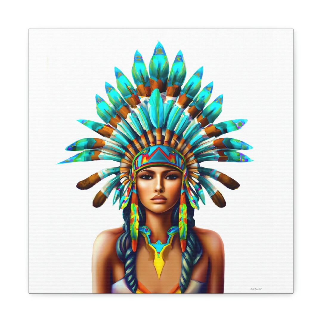 Princess Cheyenne Canvas Art: Native American Woman Portrait - Etsy