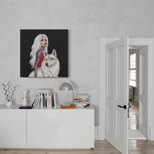 Wolf, Goddess, Wall Art, Wall Art Canvas, Wall Art Décor, Wolves, Wall ...