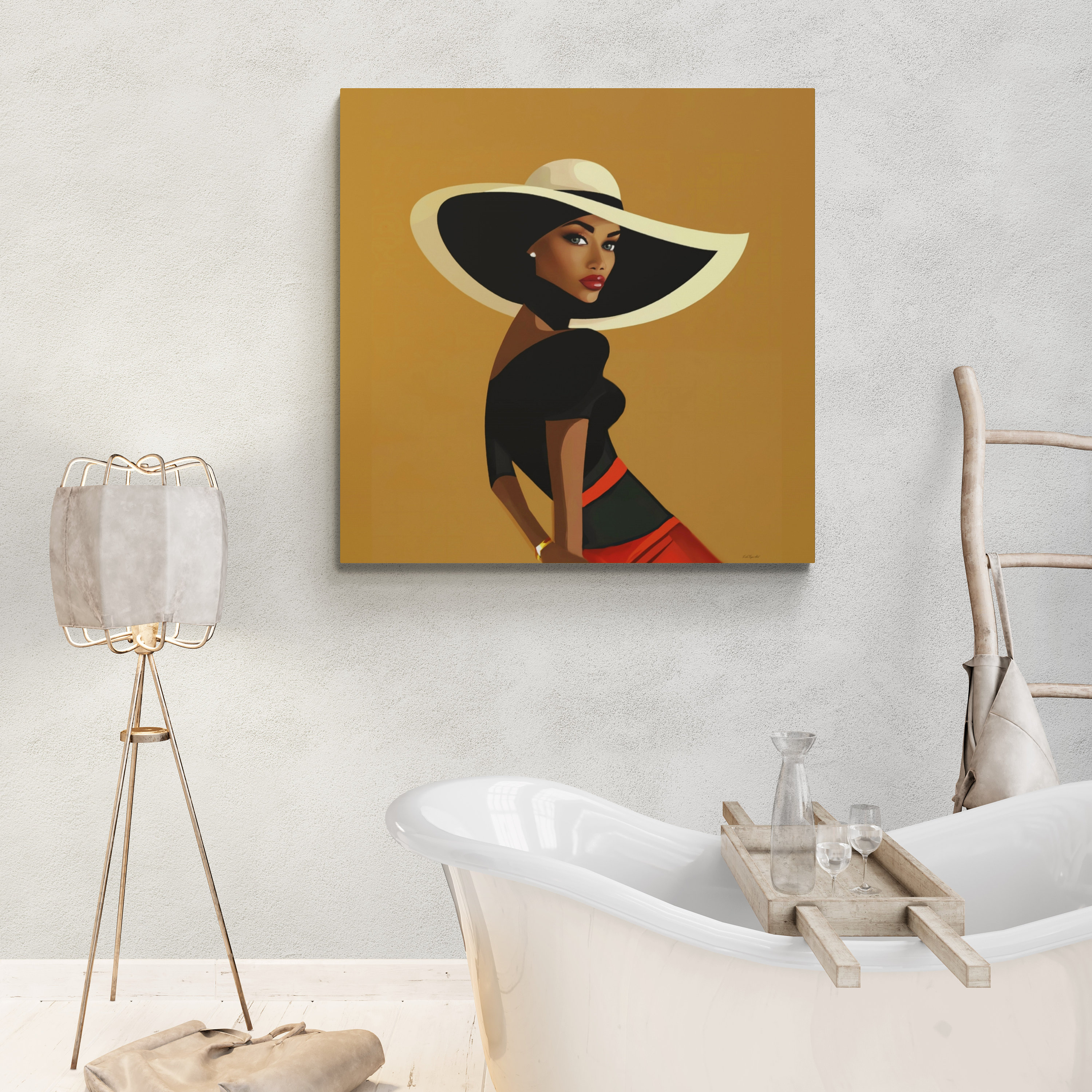 Black Woman, Wall Art Woman, Wall Art, Wall Art Canvas, Wall Art Décor, Wall Art Urban, Woman ...