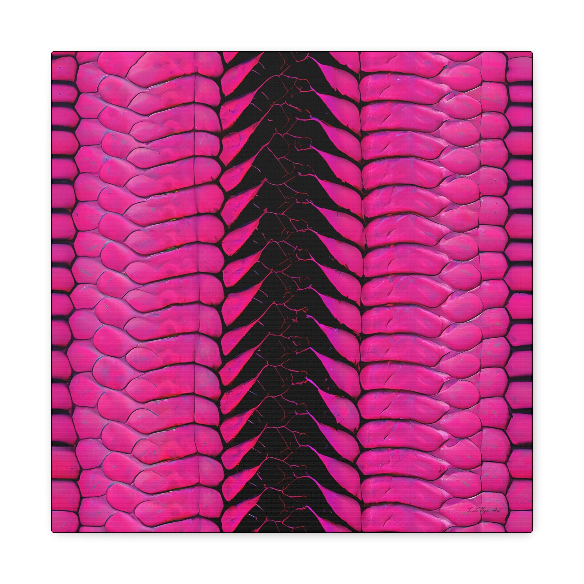 Hot Pink Python Skin Canvas Wall Art: Exotic Animal Print - Etsy