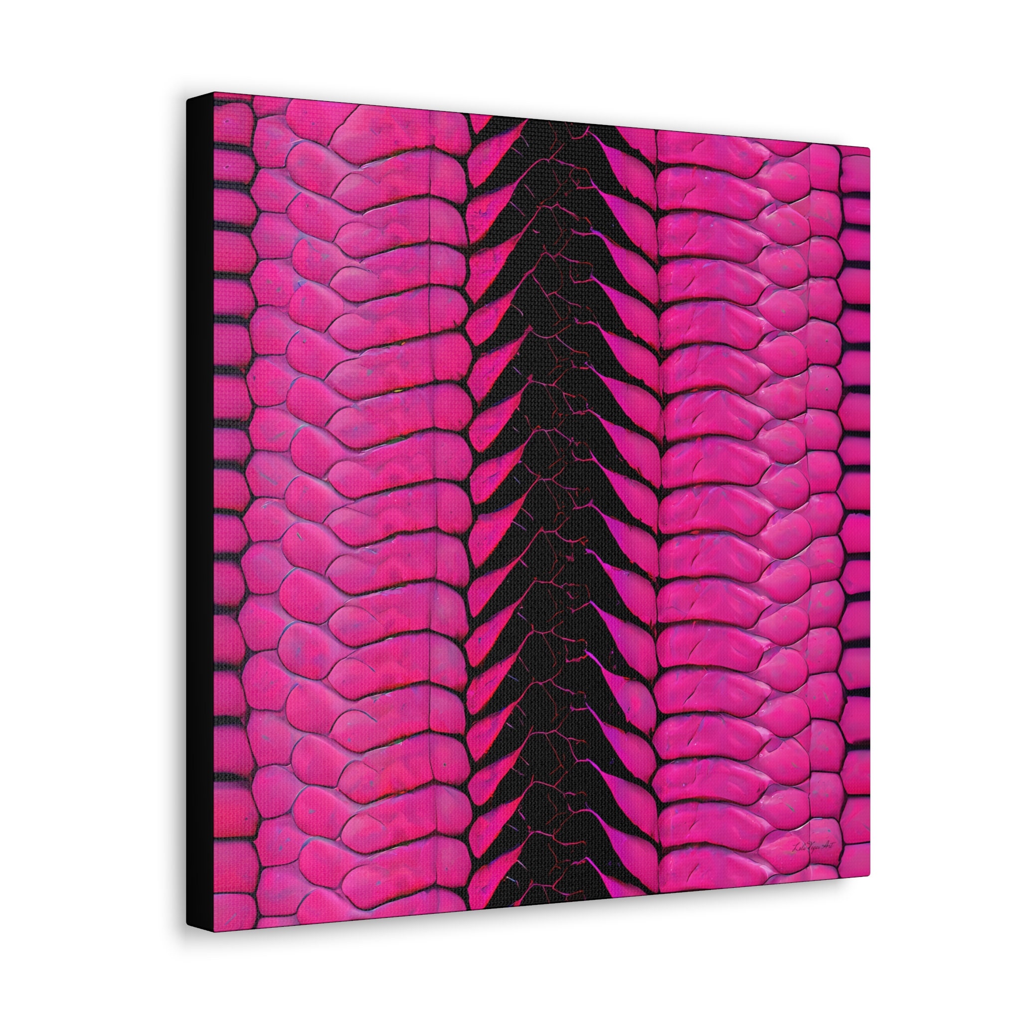 Hot Pink Python Skin Canvas Wall Art: Exotic Animal Print - Etsy