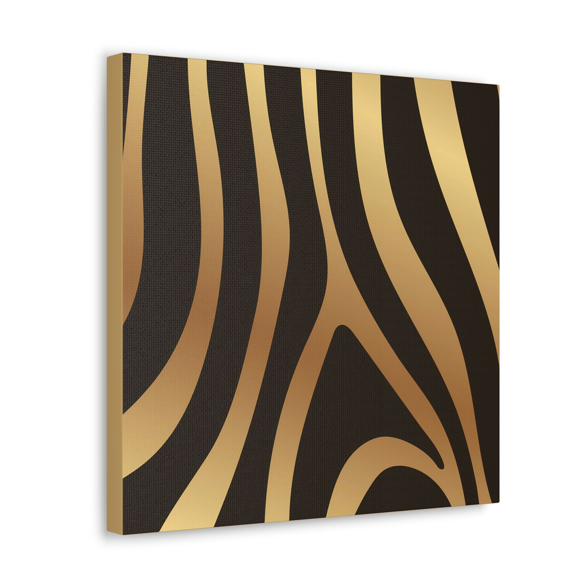 Brown and Gold Zebra Print Wall Art Canvas - Etsy