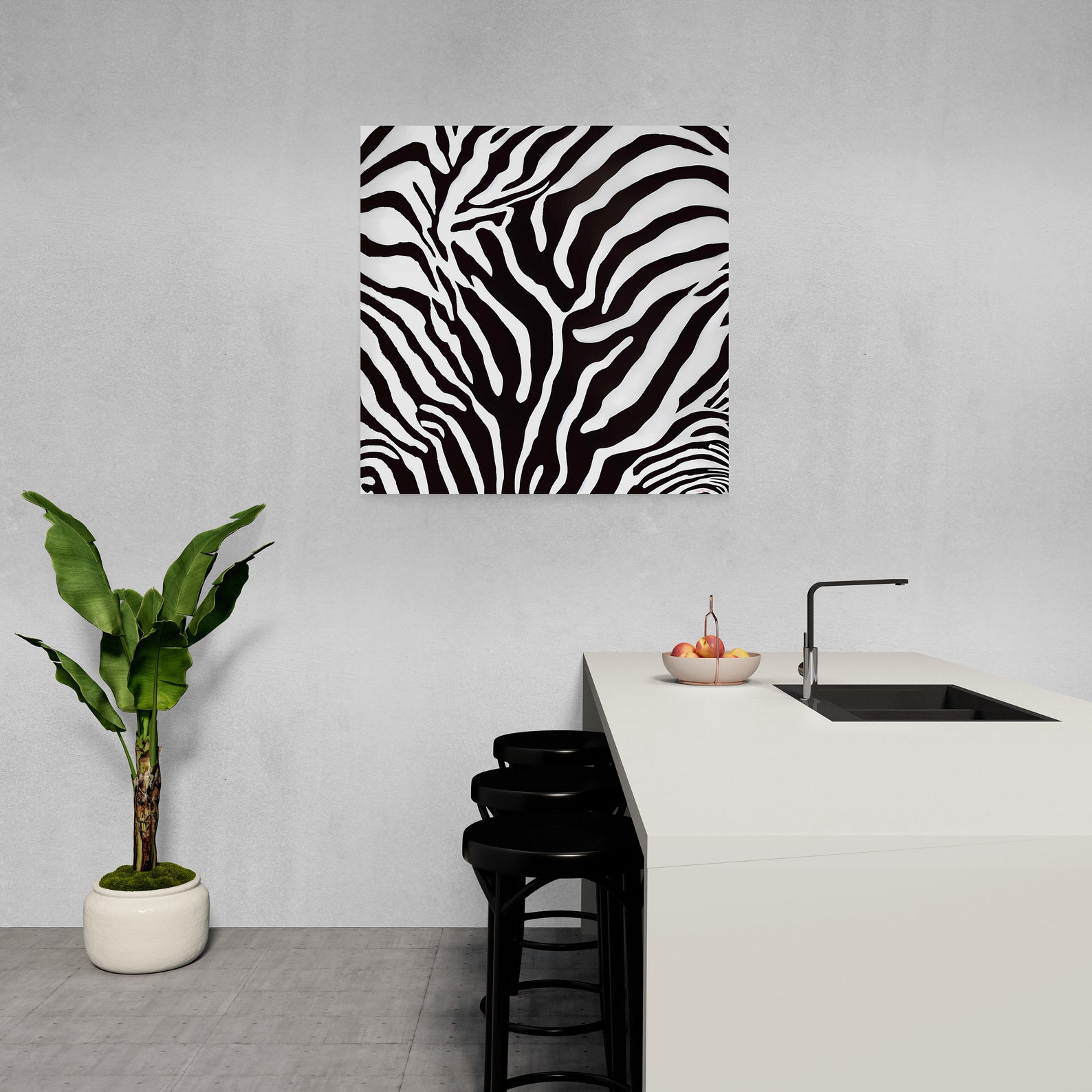 Zebra Print Canvas Wall Art: Ready to Hang - Etsy