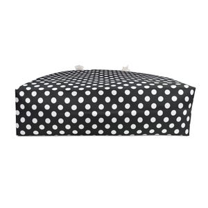 Black and White Polka Dot Weekender Bag - Stylish Travel Tote, Beach ...