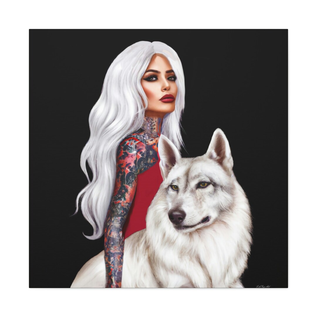 Wolf, Goddess, Wall Art, Wall Art Canvas, Wall Art Décor, Wolves, Wall ...