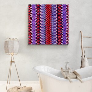 Red and Purple Python Snake Skin Canvas Wall Print, - Etsy