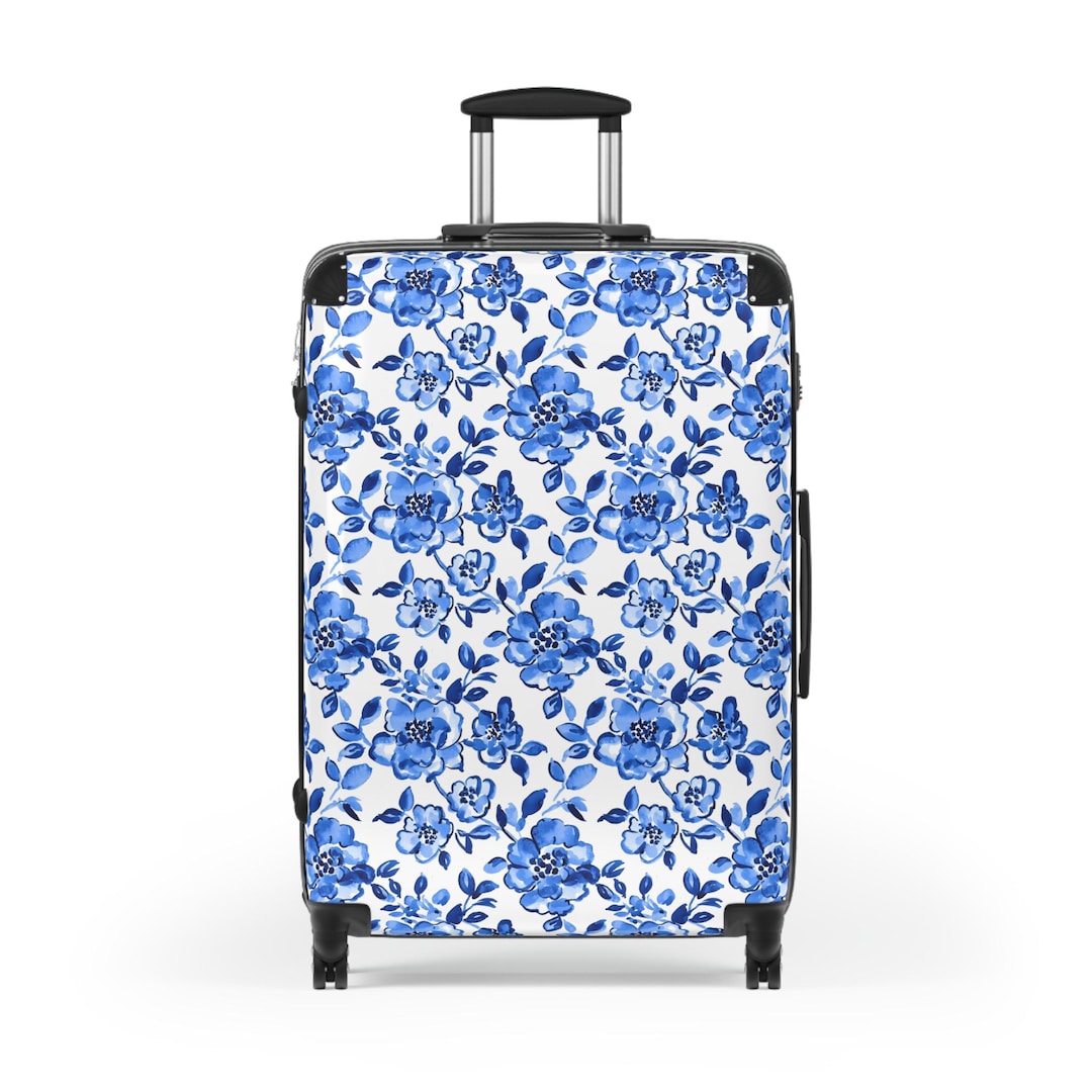 Floral Pattern Suitcase, Stylish Travel Luggage, Perfect for Vacations ...