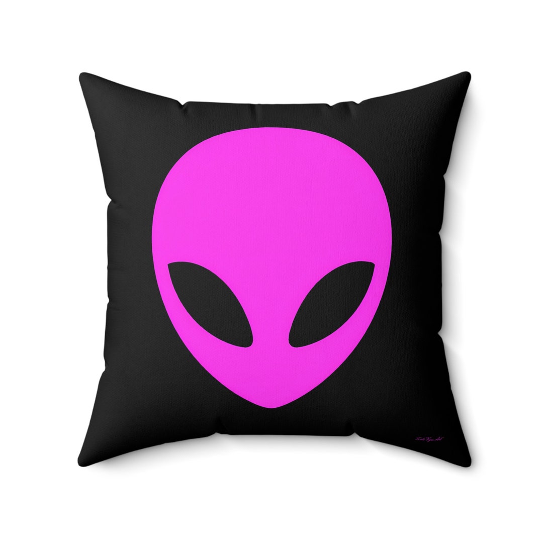 Pink Alien, Decorative Pillow, Living Room Pillow, Bedroom Pillow ...