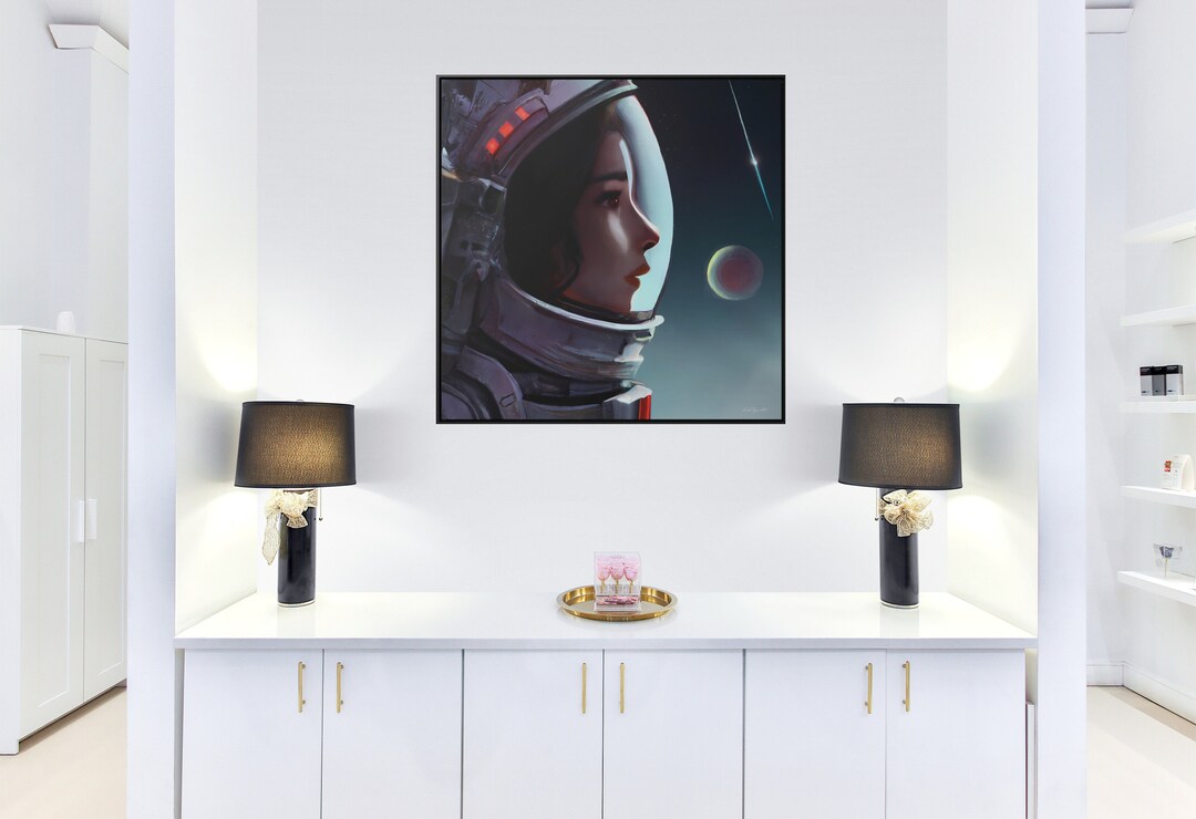Commander Seiko Framed Canvas Wall Art: Asian Female Astronaut - Etsy