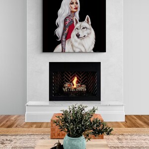 Wolf, Goddess, Wall Art, Wall Art Canvas, Wall Art Décor, Wolves, Wall ...