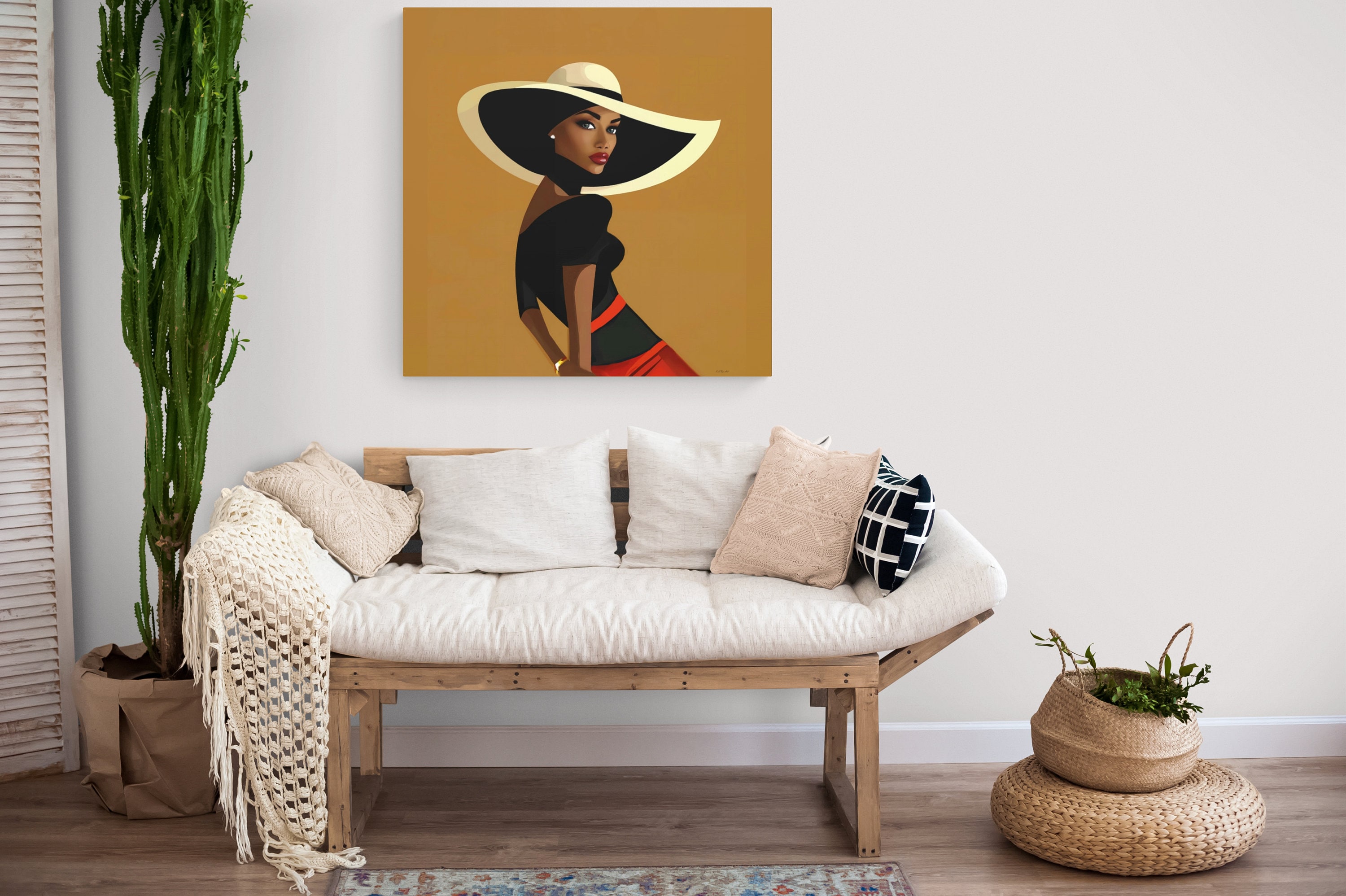 Black Woman, Wall Art Woman, Wall Art, Wall Art Canvas, Wall Art Décor, Wall Art Urban, Woman ...