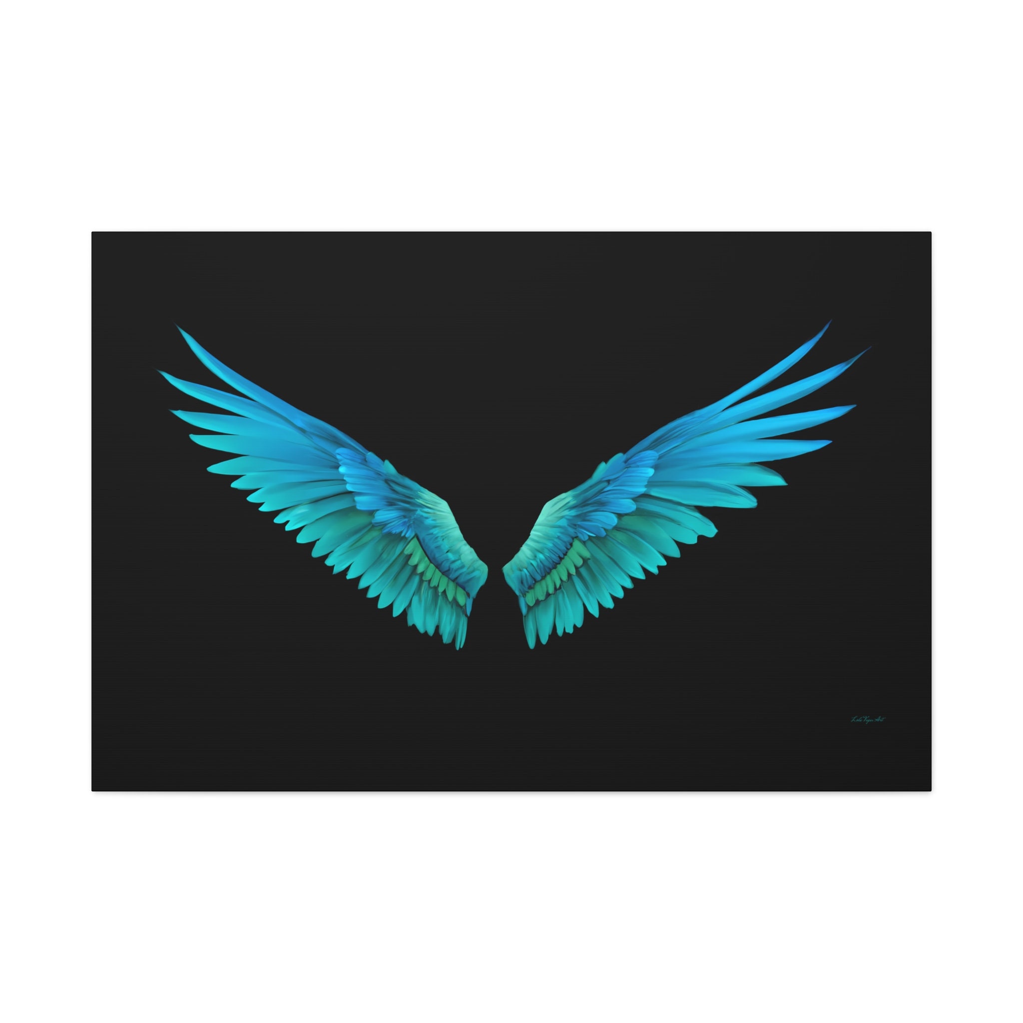 Angel Wings, Turquoise, Spiritual, Wall Art, Wall Art Canvas, Wall Art ...