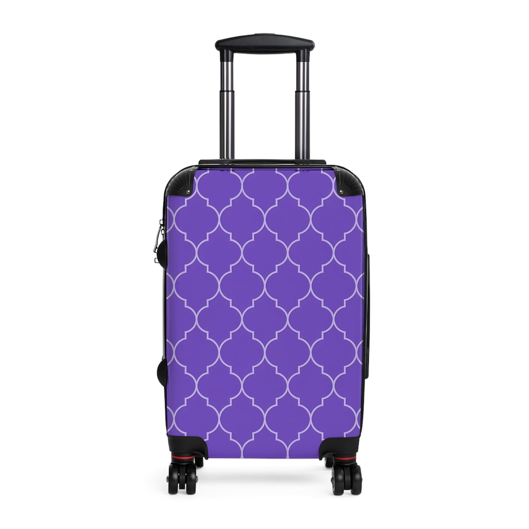 Elegant Purple Patterned Suitcase - Stylish Travel Luggage, Weekend ...