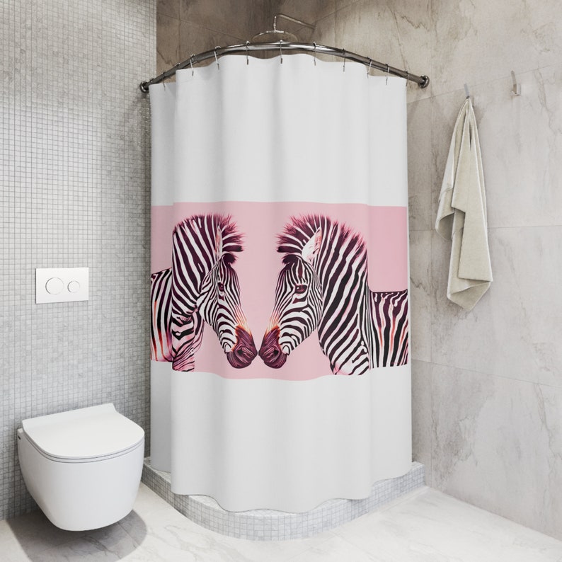 Pink Zebra Shower Curtain, Animal Shower Curtain, , Home Accessories ...