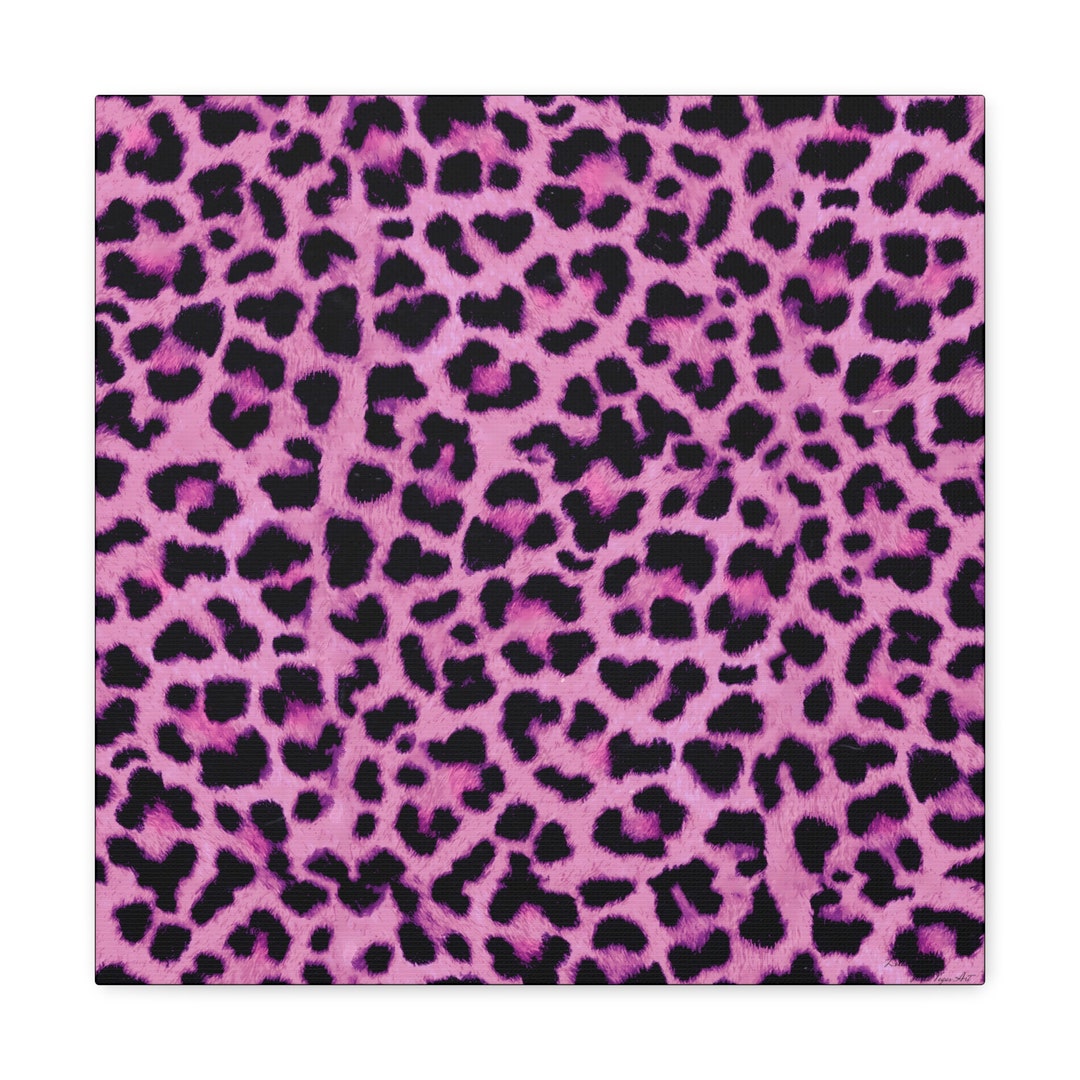 Pink Leopard Print Wall Canvas: Animal Art Decor - Etsy