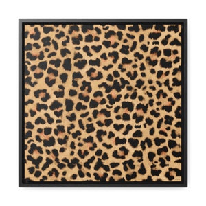 Leopard Print Square Canvas Frame Wall Art, Wall Art in Frame, Wall Art ...
