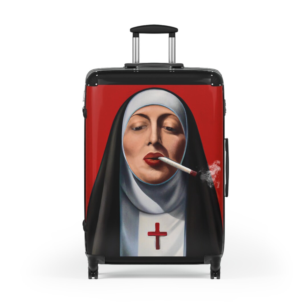 Sister Mary Sass Enjoying a Smoke Luggage on Wheels Luggage - Etsy