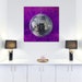 Silver Disco Ball With Purple Background Canvas Wall Art, Wall Art ...