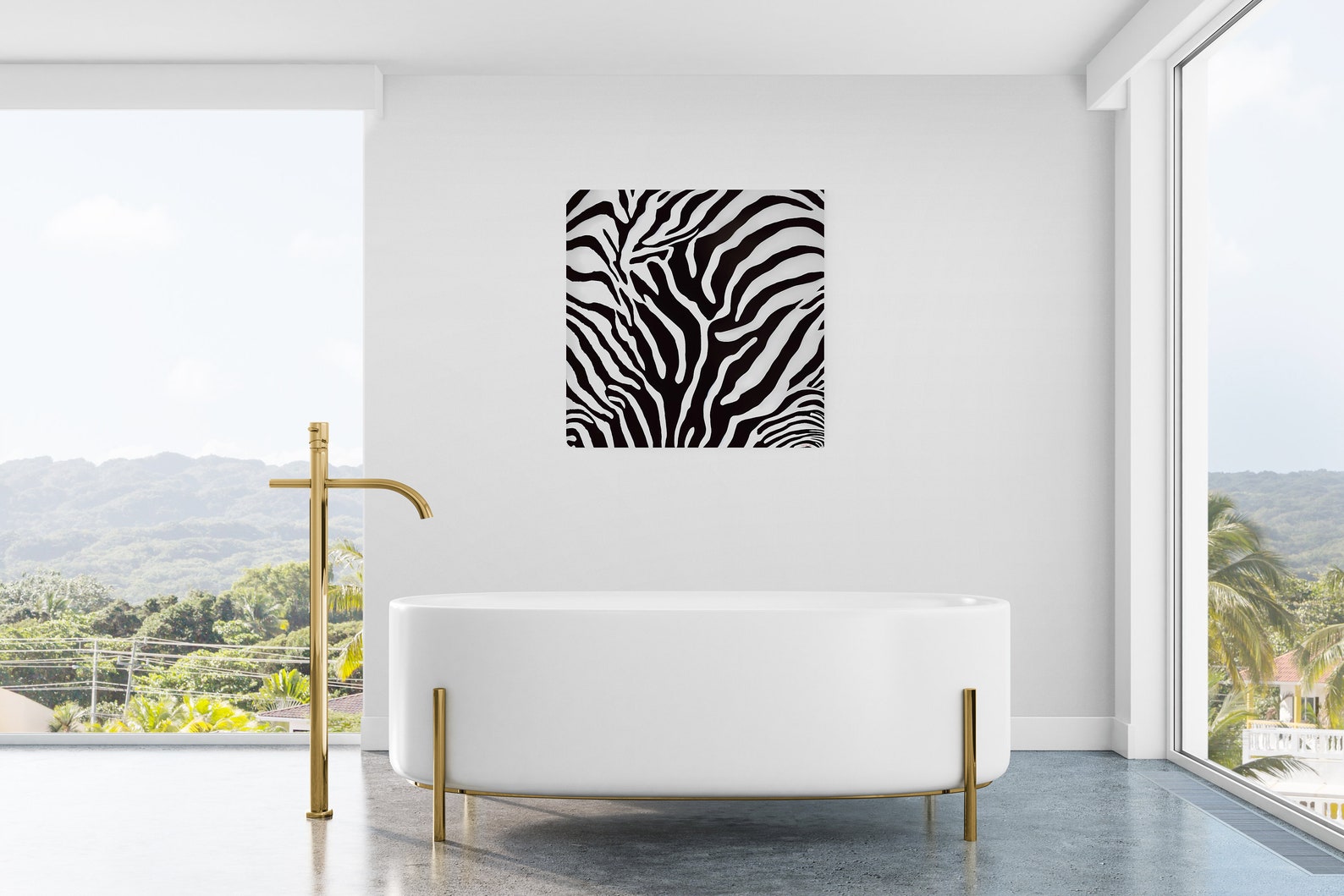 Zebra Print Canvas Wall Art: Ready to Hang - Etsy