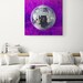 Silver Disco Ball With Purple Background Canvas Wall Art, Wall Art ...