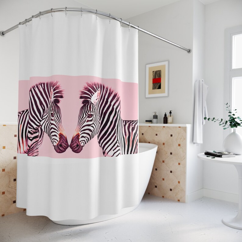 Pink Zebra Shower Curtain, Animal Shower Curtain, , Home Accessories ...