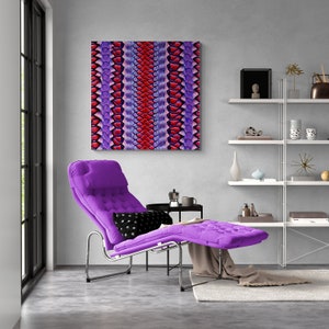 Red and Purple Python Snake Skin Canvas Wall Print, - Etsy