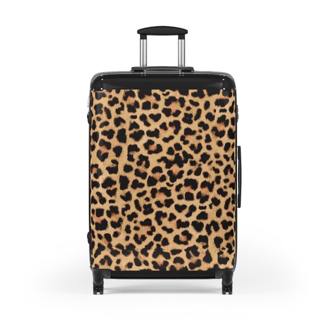 Leopard Print Suitcase,luggage, Travel Bags Retro Vintage Style ...