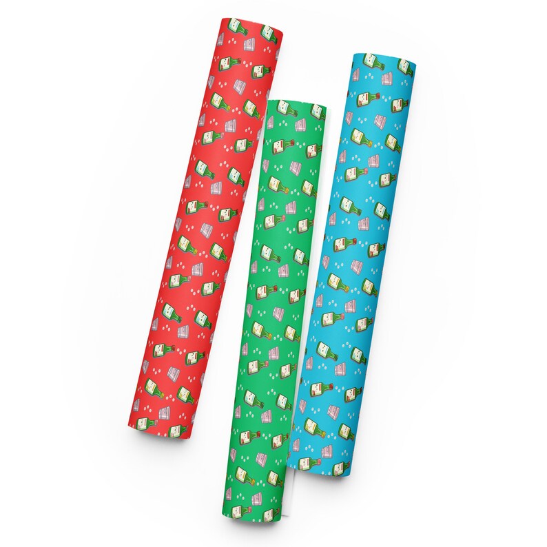 Cute Korean Soju Drink and Shot Glasses Wrapping Paper Sheets - Etsy