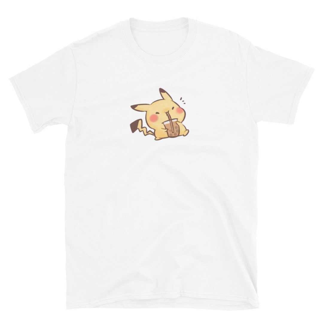 Pikachu Boba Japanese Cartoon Short-sleeve Unisex T-shirt - Etsy