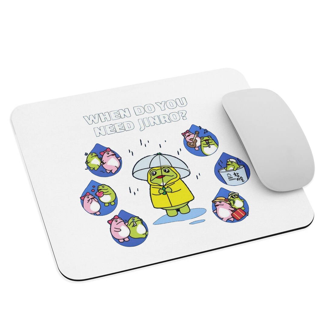 Cute Korean Soju Frog Office Desk White Mouse Pad - Etsy