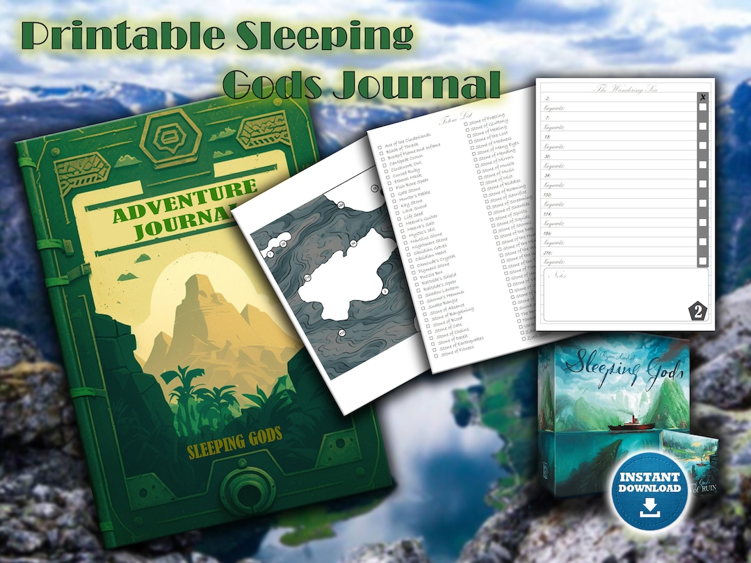Sleeping Gods Log Book - Printable. Includes Tides of Ruin Maps. Board ...