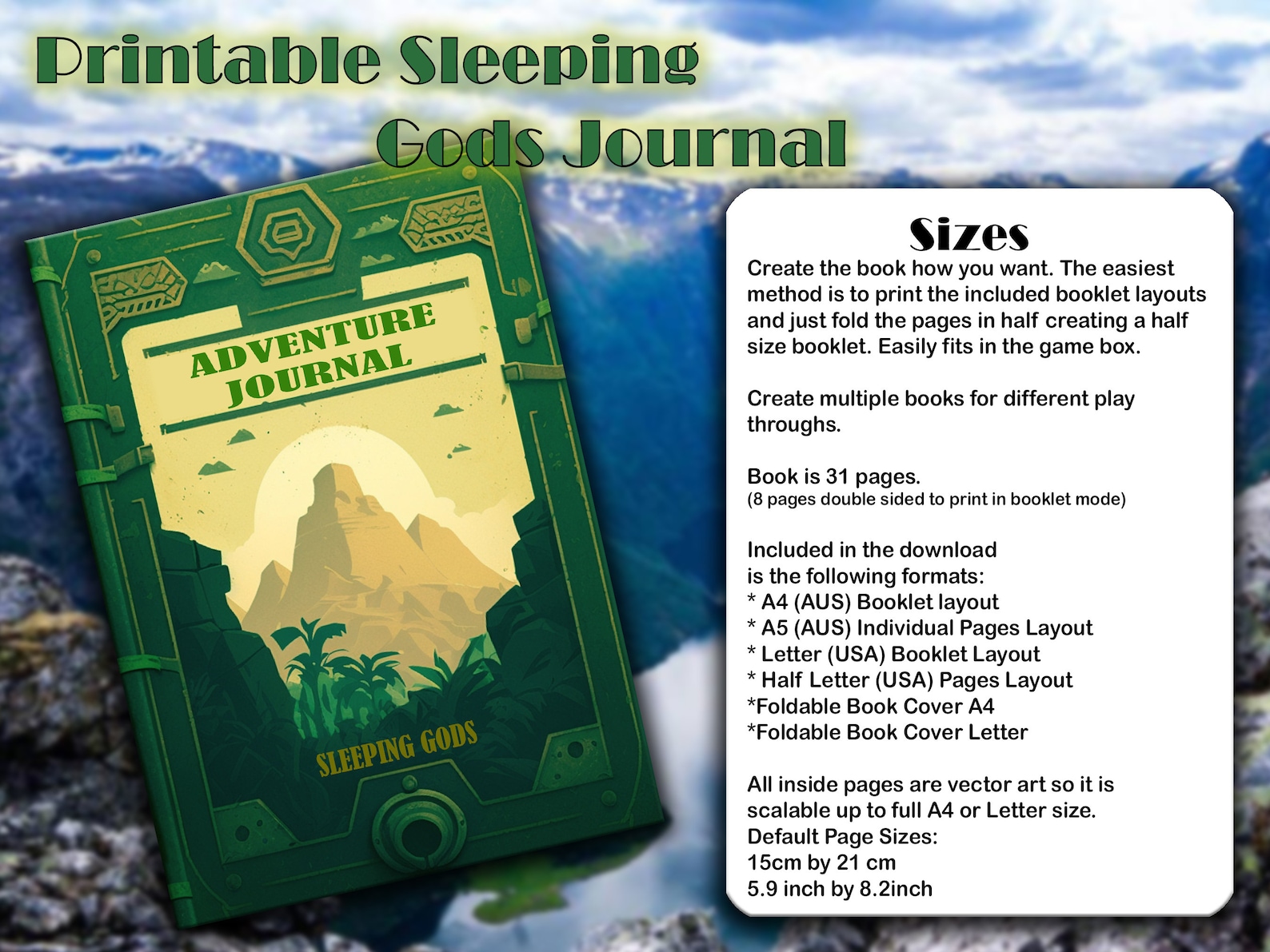 Sleeping Gods Log Book - Printable. Includes Tides of Ruin Maps. Board ...