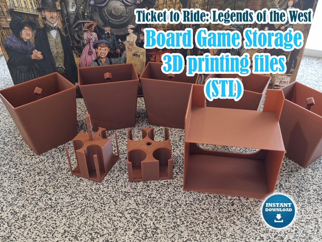 Ticket to Ride Legends of the West, Storage Assistant STL Digital Files ...