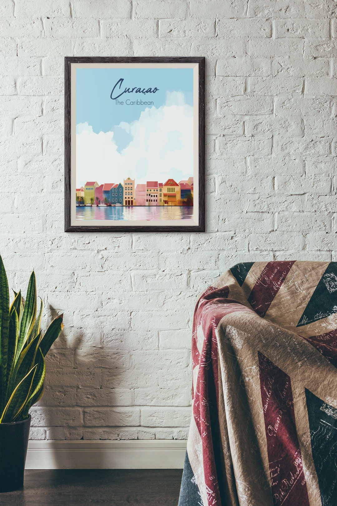 Curaçao Travel Poster, Digital Art Print, Travel Poster, Digital ...