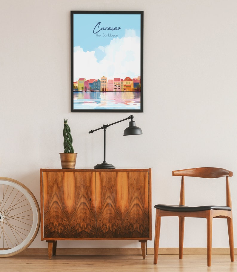 Curaçao Travel Poster, Digital Art Print, Travel Poster, Digital ...