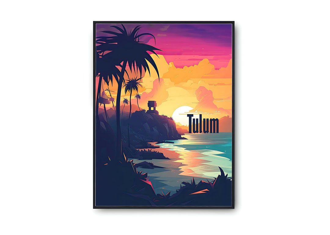 Tulum Print Download, Digital Art Print, Travel Poster, Digital ...